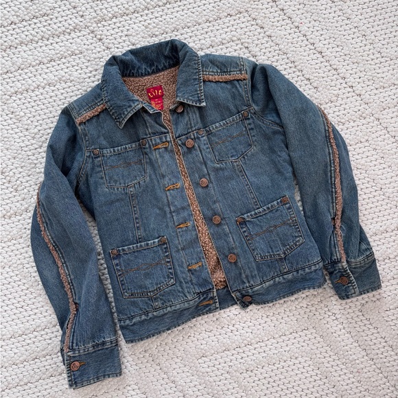 TILT | Jackets & Coats | Y2k Tilt Denim Jacket With Sherpa Lining ...